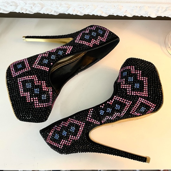 Mascotte | Shoes | Mascotte Linda Beaded Platform Pumps | Poshmark